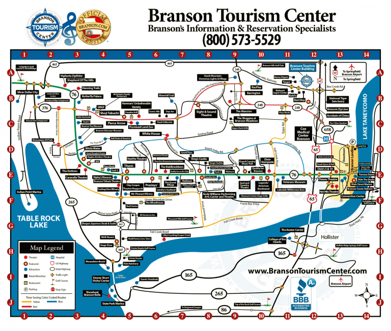 Color by the numbers to get around in Branson like a pro | The Branson ...
